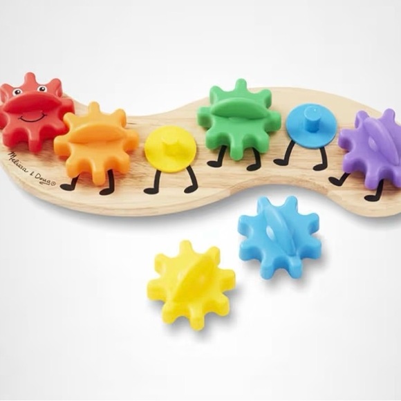 Melissa & Doug | Toys | Melissa Doug Wooden Gear Board With Bright ...